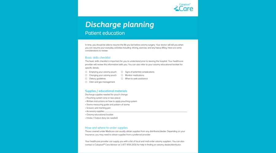 Discharge Planning Document